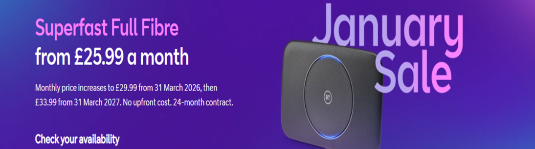 BT Broadband Deals - January 2026 BT Broadband Deals For New Customers